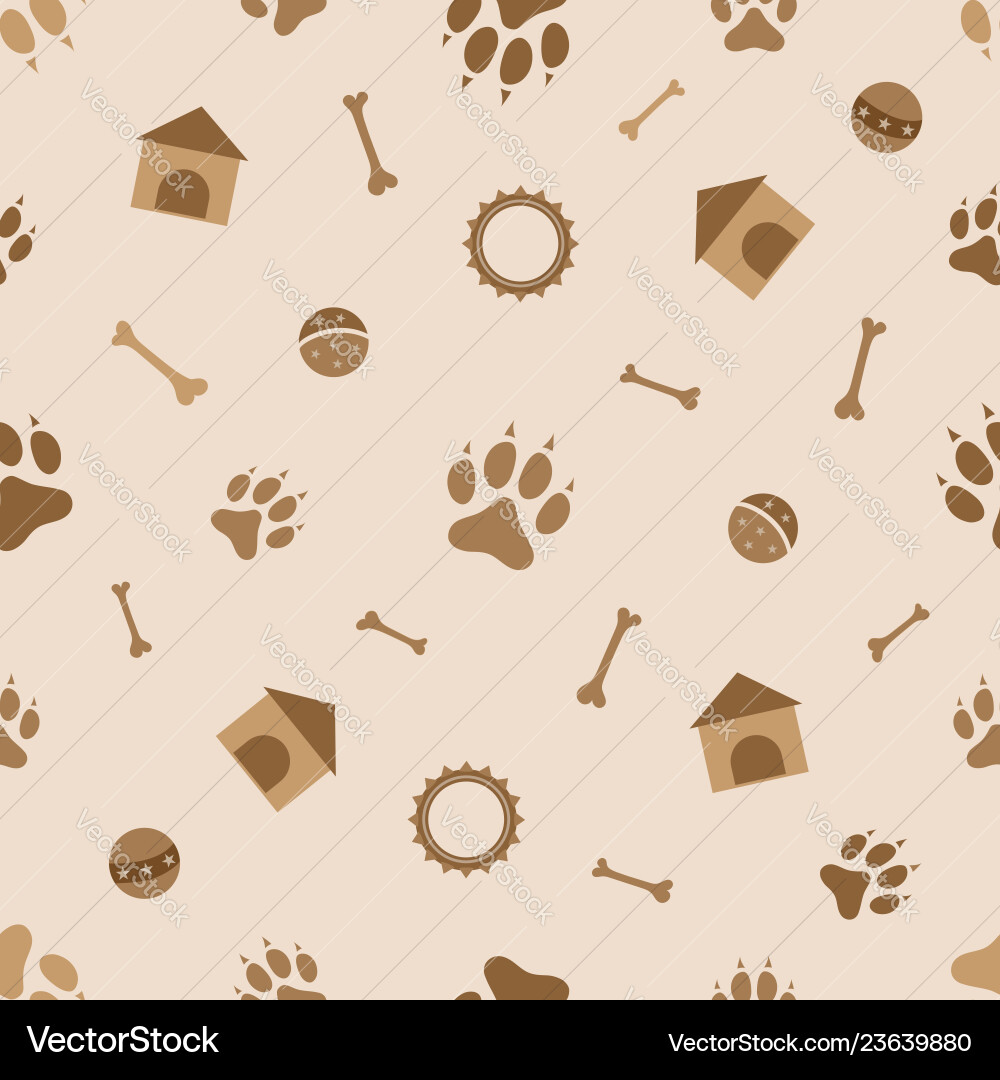 Seamless pattern animals dog theme Royalty Free Vector Image