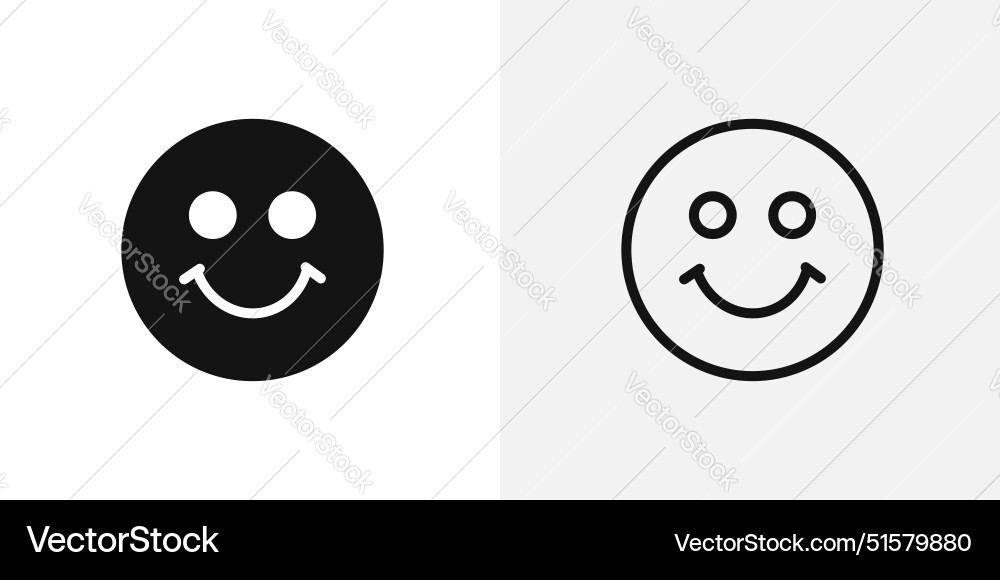 Smile icon set Royalty Free Vector Image - VectorStock