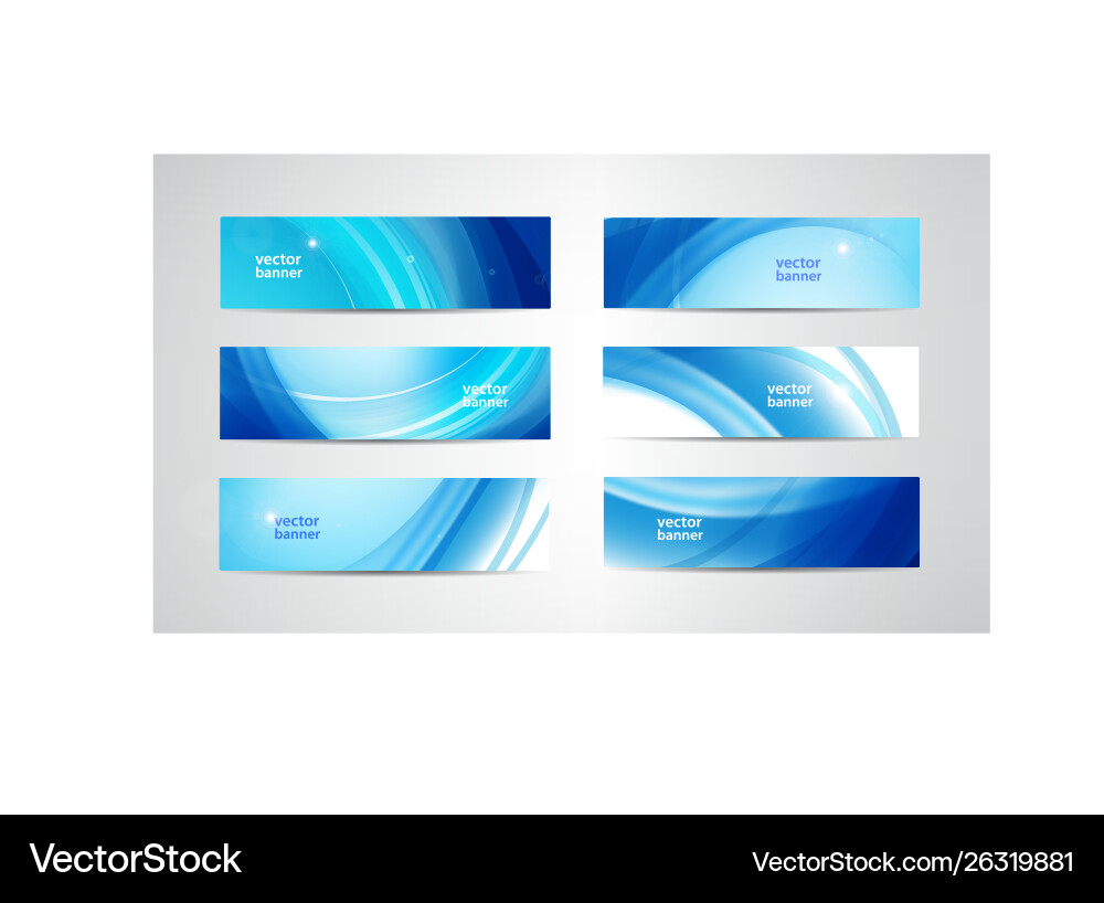 Abstract Water Wave Banners Royalty Free Vector Image