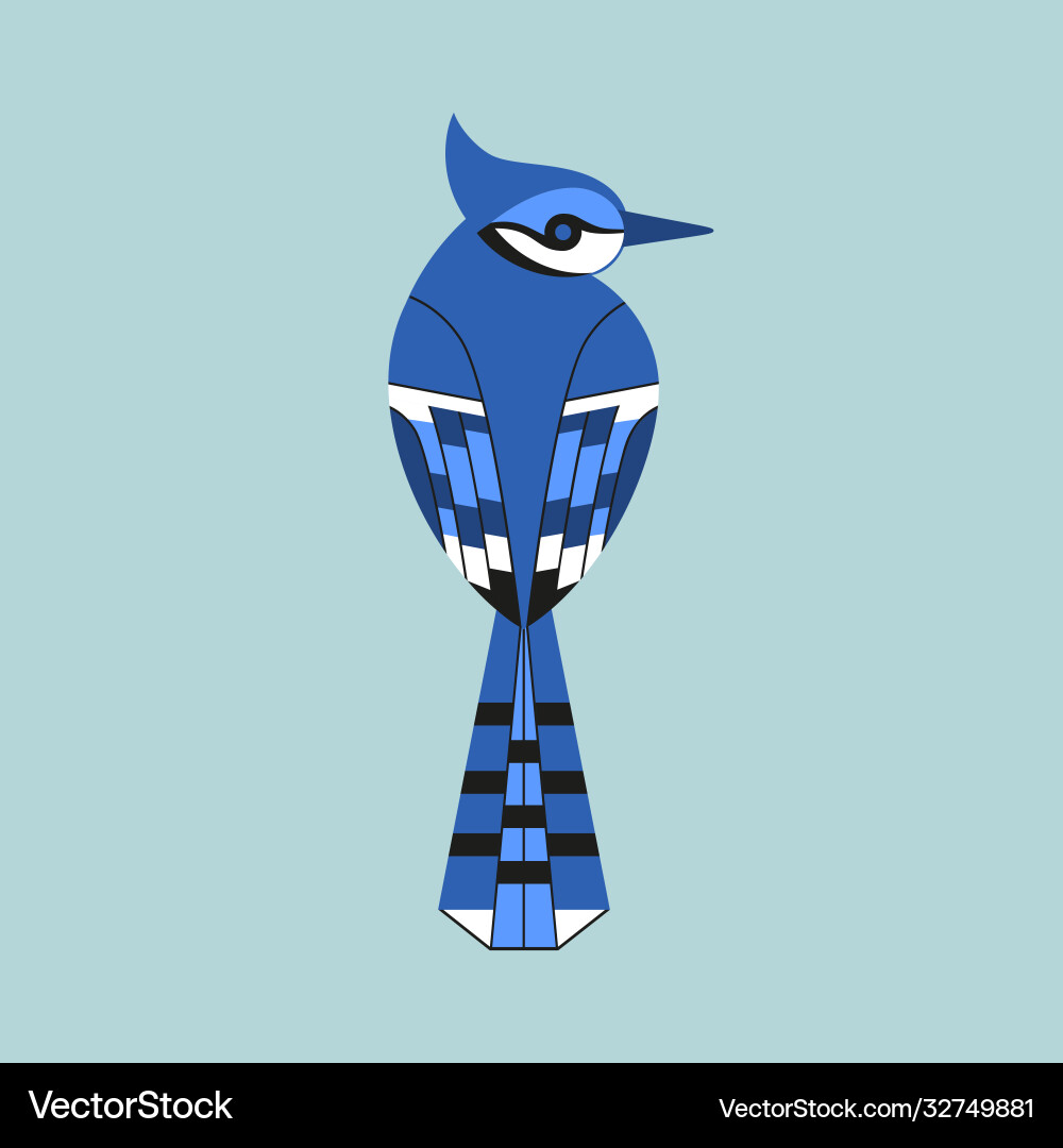 Blue jay bird icon Royalty Free Vector Image - VectorStock