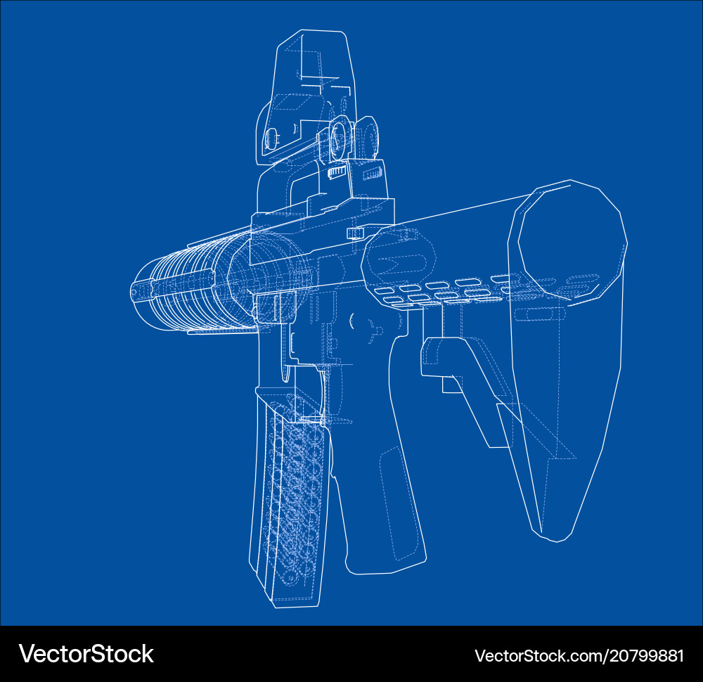 Machine gun Royalty Free Vector Image - VectorStock