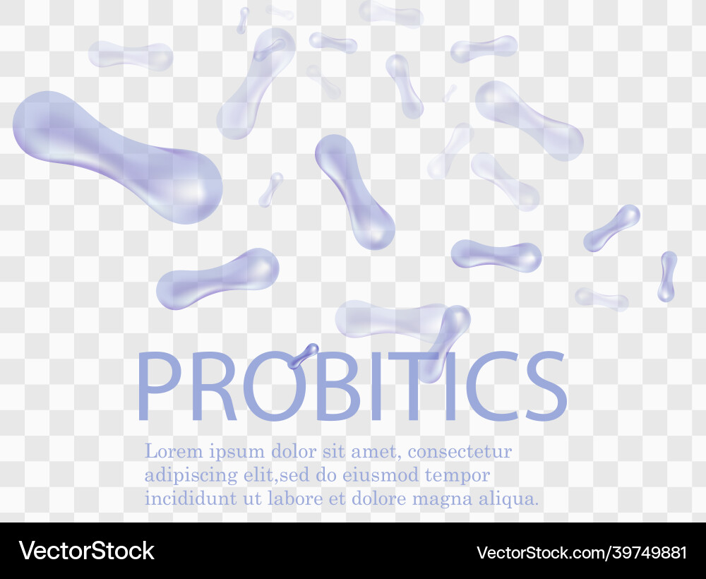 Probiotics bacteria biology Royalty Free Vector Image