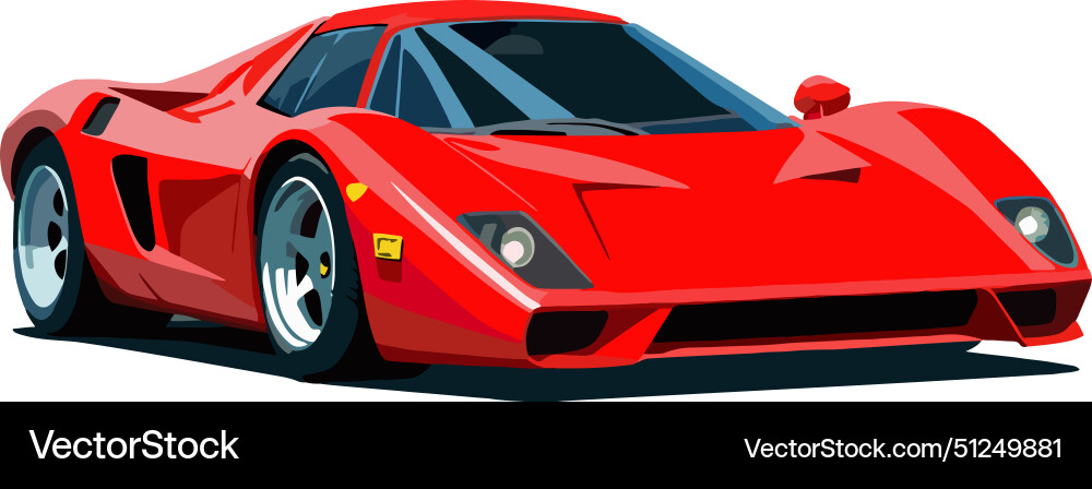 Red sports car Royalty Free Vector Image - VectorStock