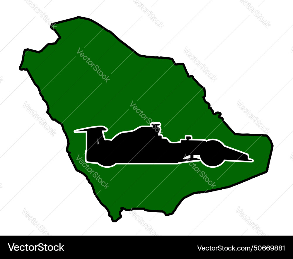 Silhouette map of saudi arabia Royalty Free Vector Image