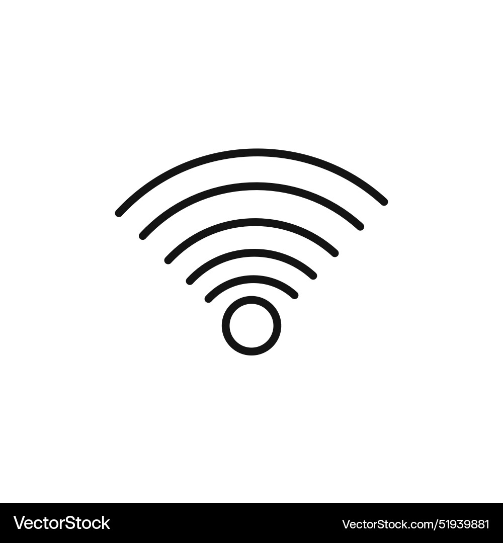 Wifi icon logo sign outline Royalty Free Vector Image