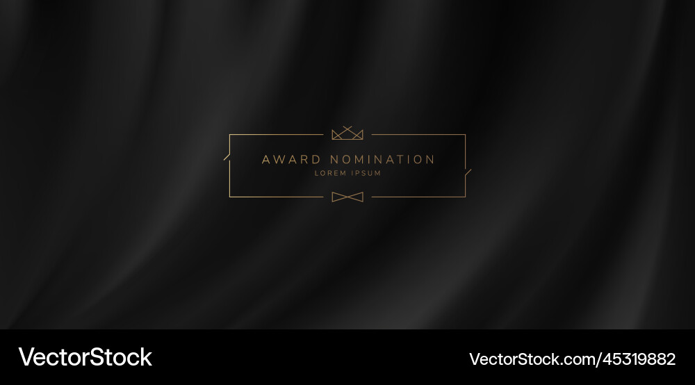 Award nomination background luxury banner Vector Image