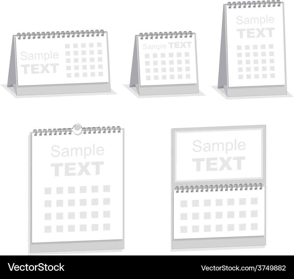 Blank calendar Royalty Free Vector Image - VectorStock