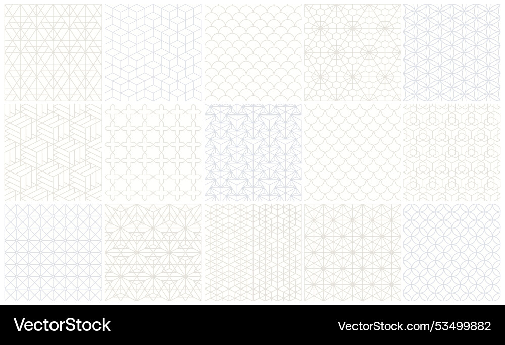 Collection of seamless ornamental patterns Vector Image
