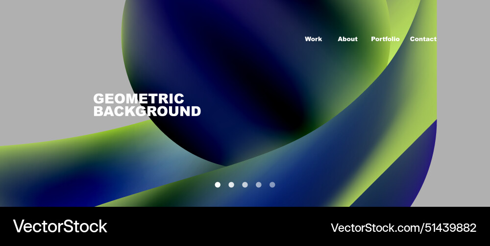 Dynamic flowing shapes concept design composition Vector Image