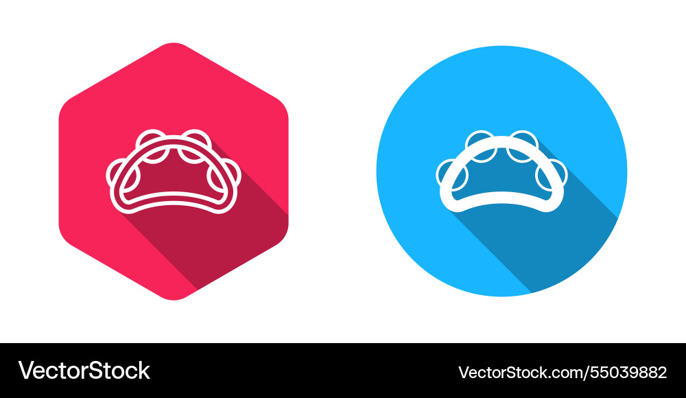Filled and outline musical instrument percussion Vector Image
