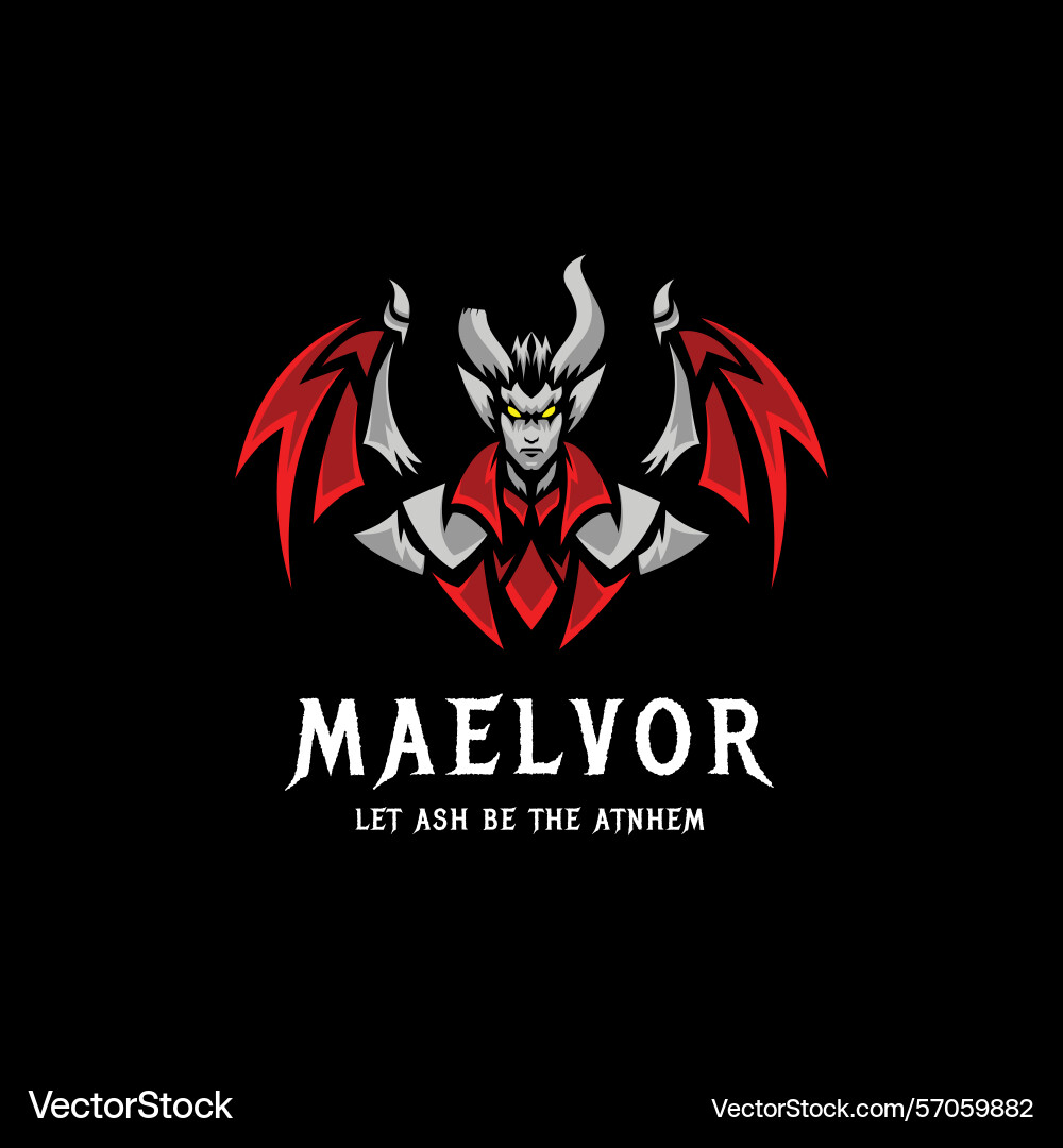 Mascot demon logo design 9 Royalty Free Vector Image