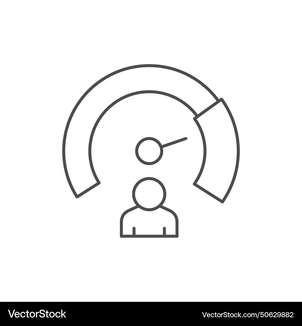 Person performance line outline icon Royalty Free Vector