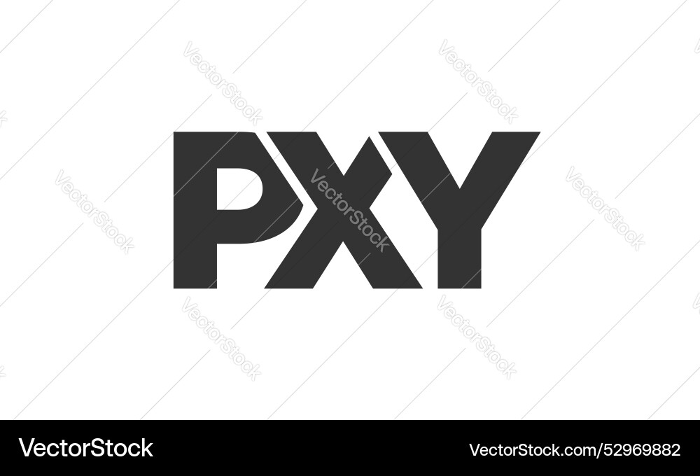 Pxy logo design template with strong and modern Vector Image