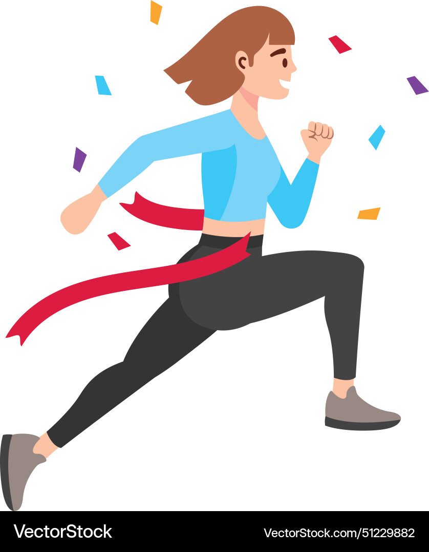 Runner woman athlete Royalty Free Vector Image