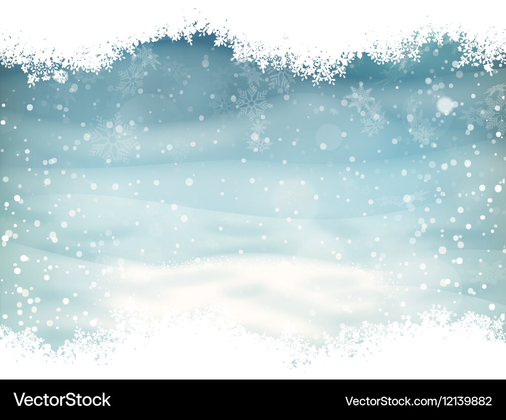 Snow landscape background eps 10 Royalty Free Vector Image