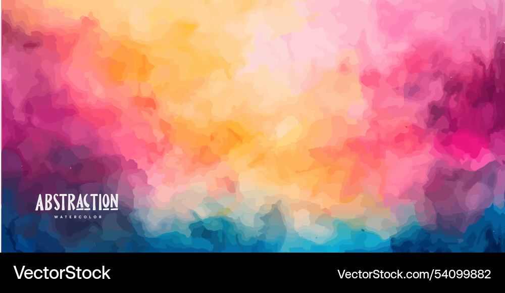 Watercolor Abstract Sky Background Royalty Free Vector Image