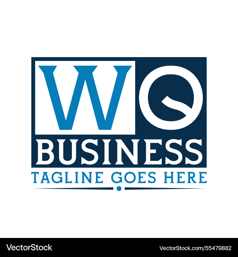 Wq logo letter business design Royalty Free Vector Image