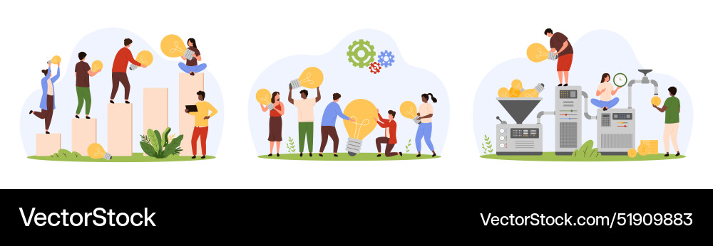 Creative genius solution development by tiny Vector Image