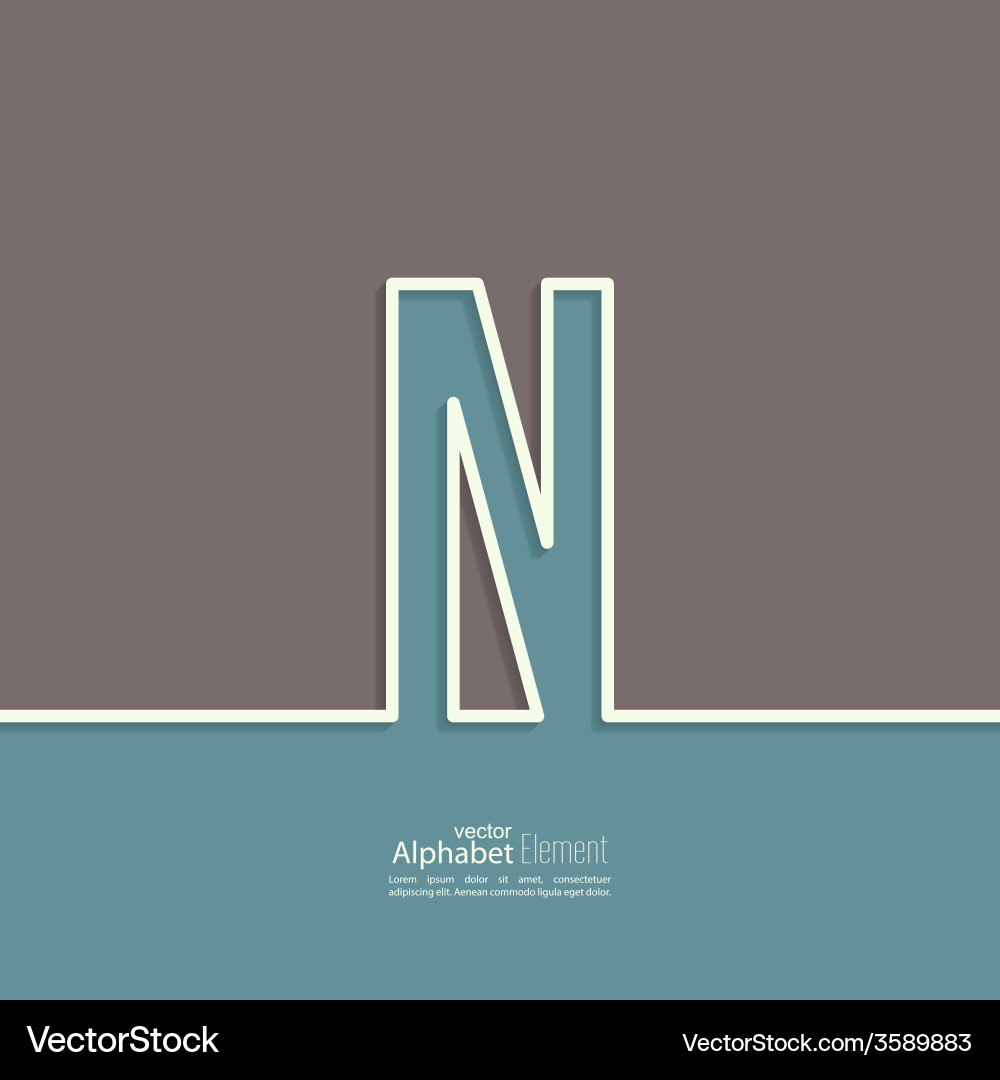 Letter N Abstract Background Royalty Free Vector Image
