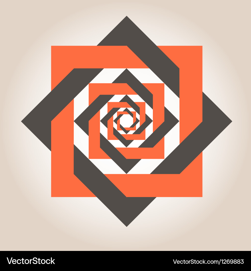 Square in a geometrical design Royalty Free Vector Image