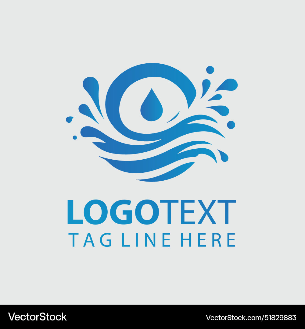 Water splash logo Royalty Free Vector Image - VectorStock