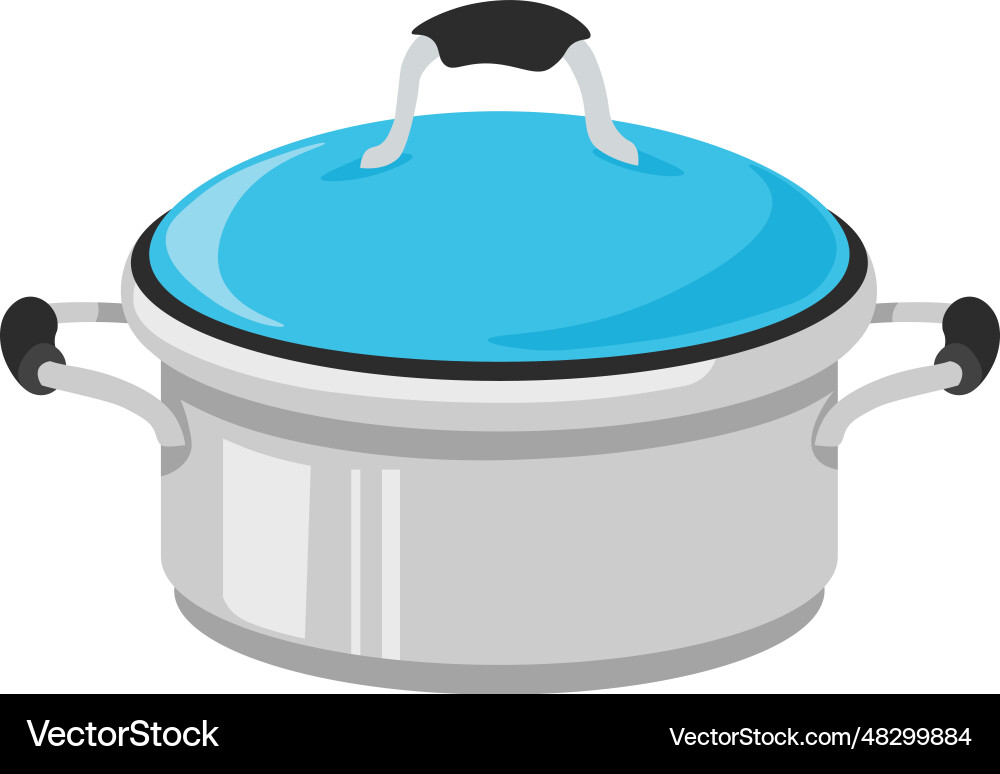 Casserole with lid kitchenware for cooking Vector Image