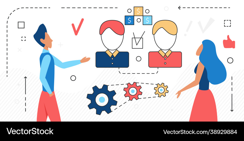 Corporate business people teamwork abstract Vector Image