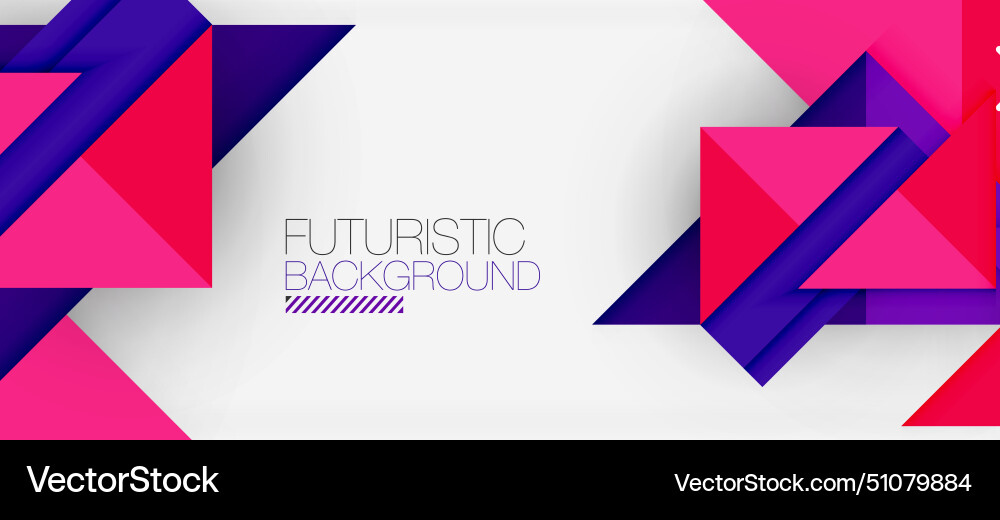 Futuristic design with purple triangles Royalty Free Vector