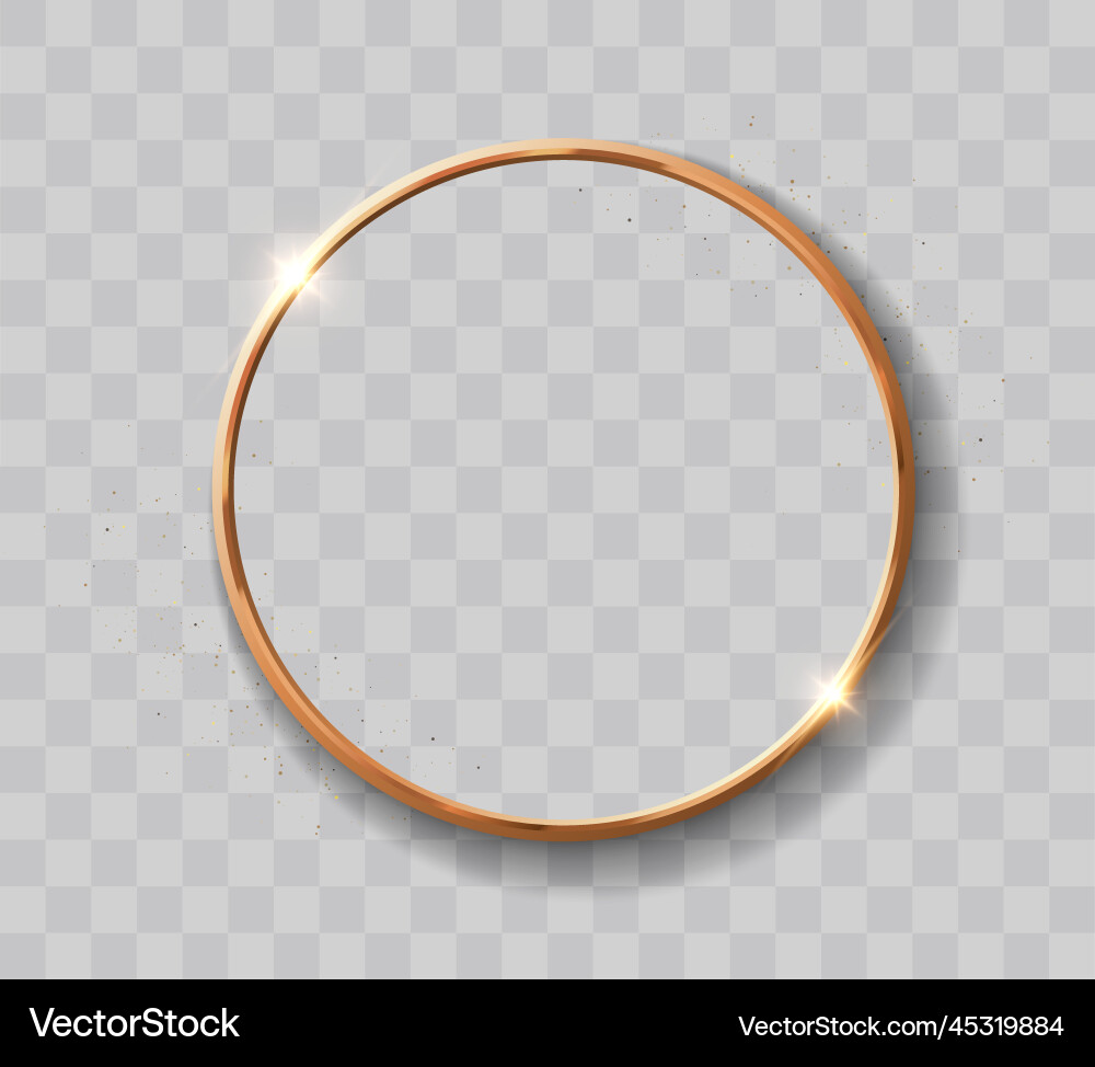 Gold ring with glitter Royalty Free Vector Image