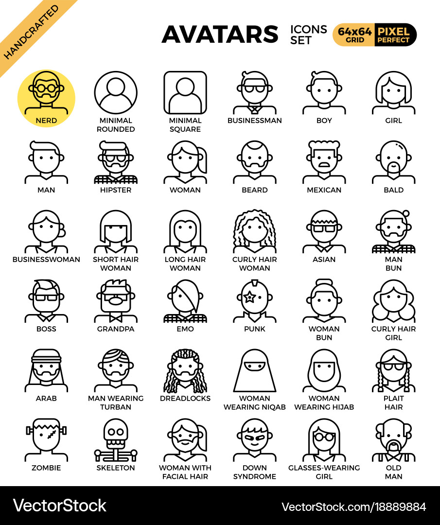 Nerd Avatar Vector Images (over 1,100)