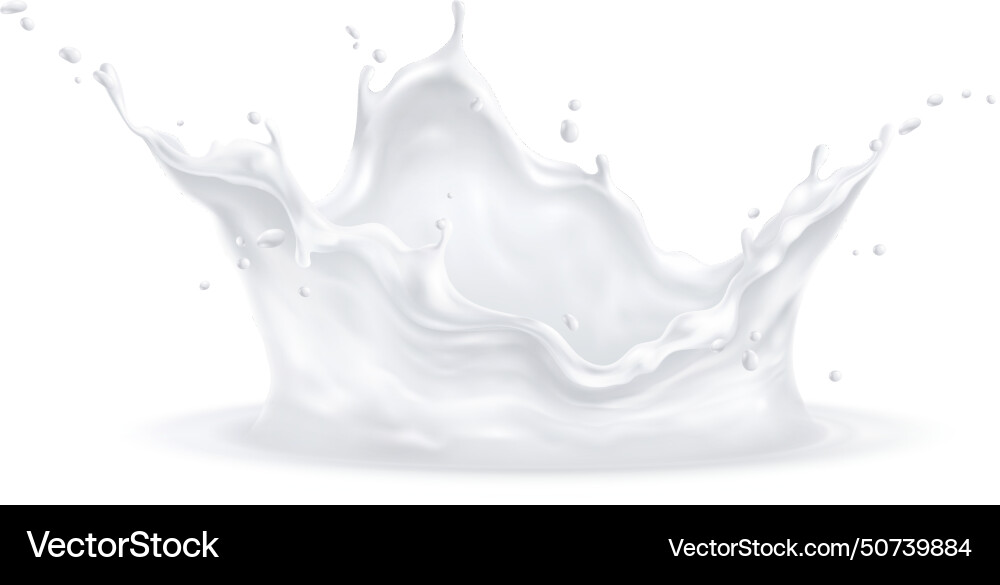 Realistic milk splatter composition Royalty Free Vector