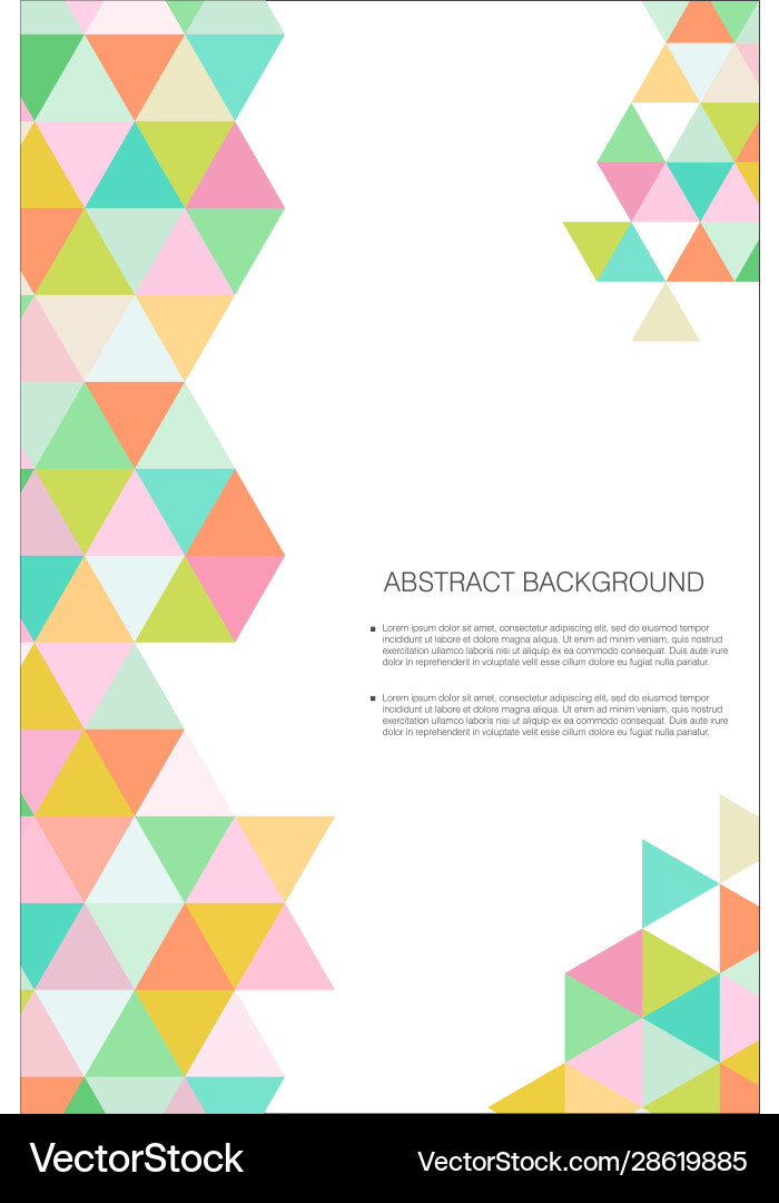 Abstract geometric design background template 4 Vector Image