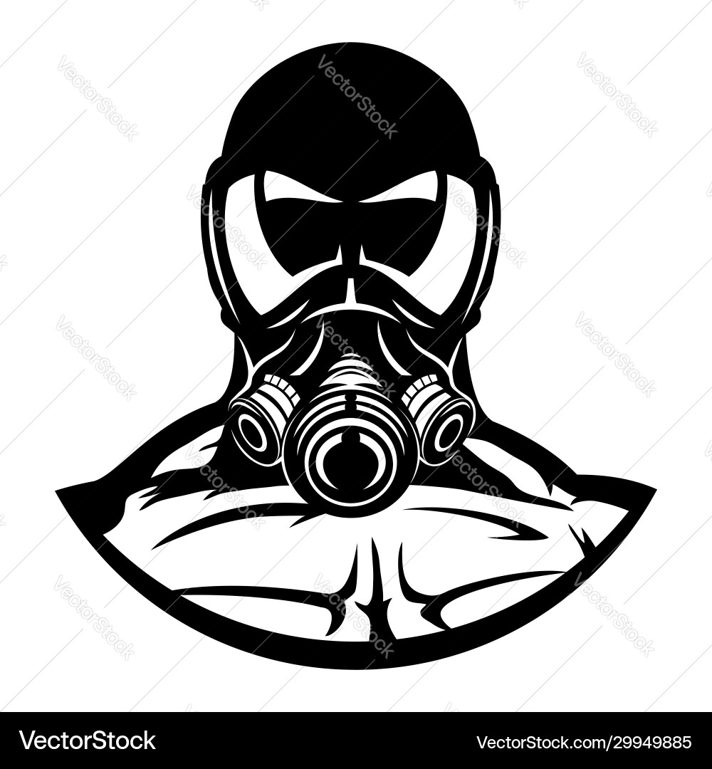 Black gas mask sign Royalty Free Vector Image - VectorStock