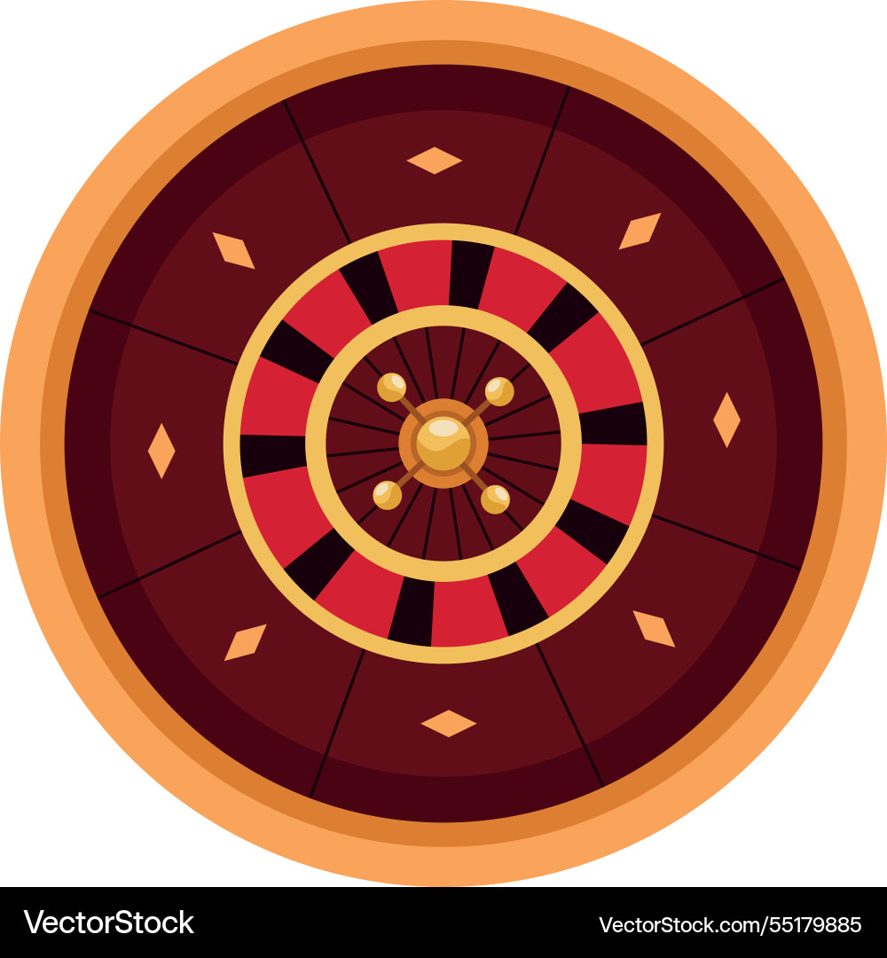 Classic roulette wheel icon Royalty Free Vector Image