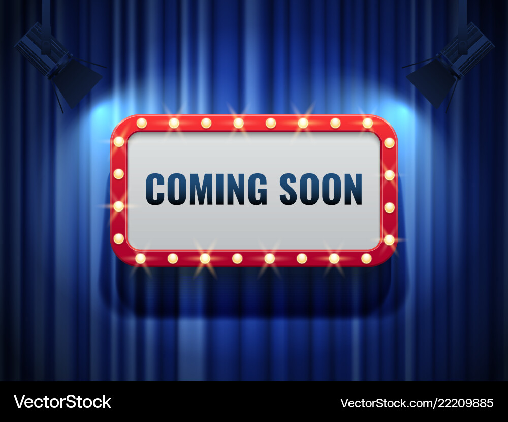 Coming Soon Announcement Backdrop Royalty Free Vector Image