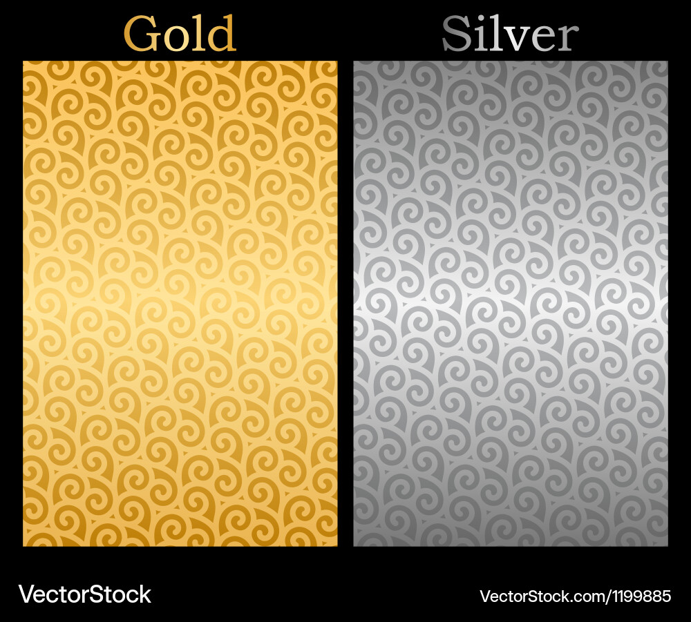 Gold and silver background Royalty Free Vector Image