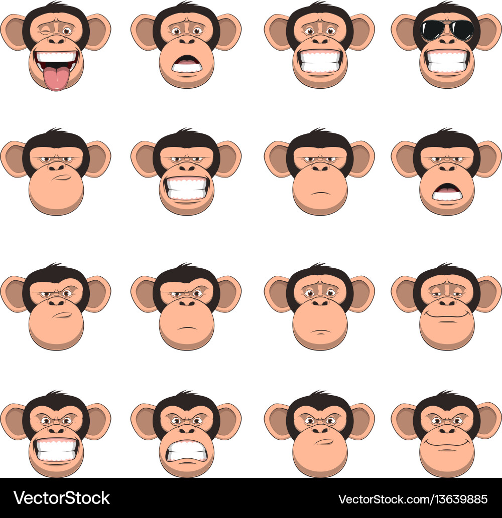 Monkey Emotions Vector Images (over 2,300)