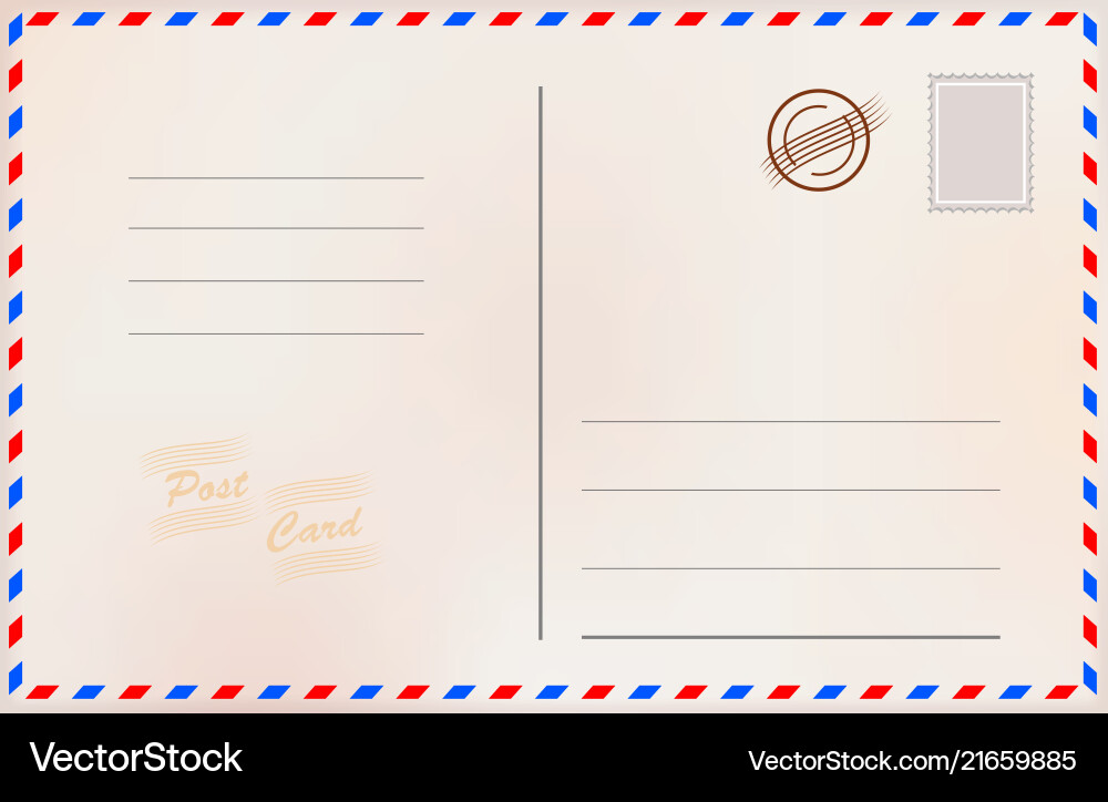 Vintage postcard design card Royalty Free Vector Image