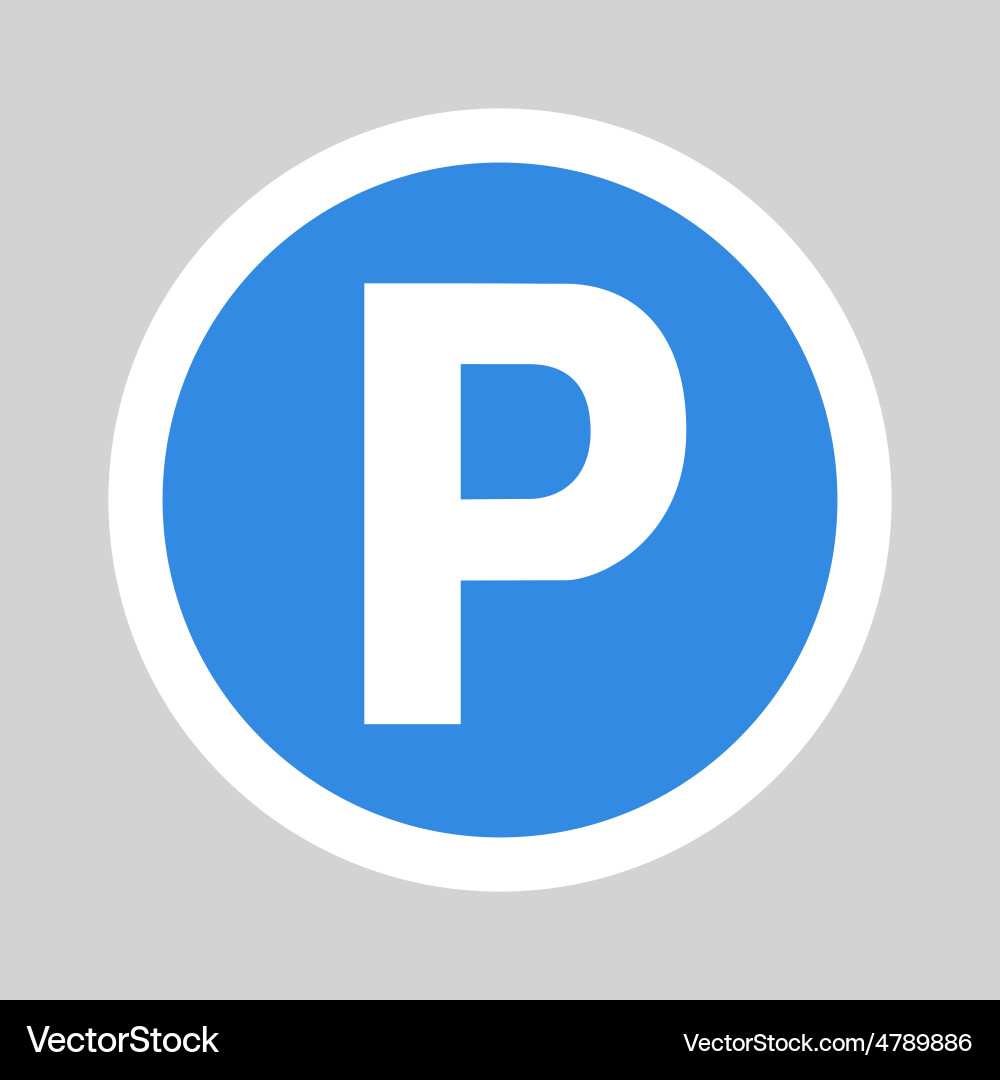 Car parking flat icon sign symbol logo Royalty Free Vector