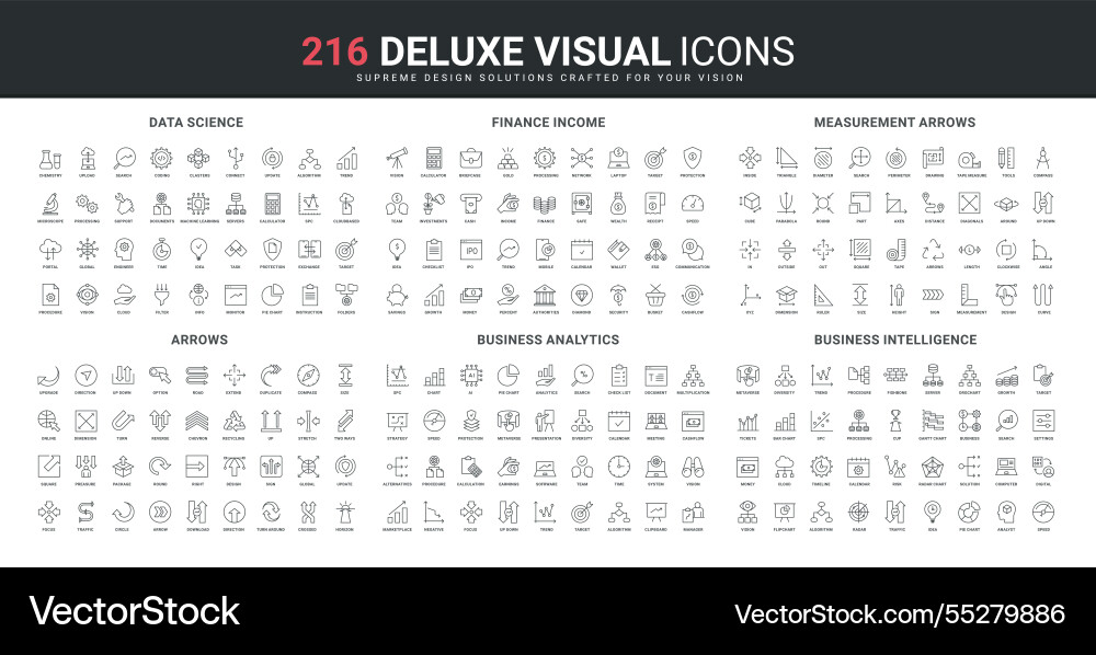 Dimension arrows for size measurement direction Vector Image