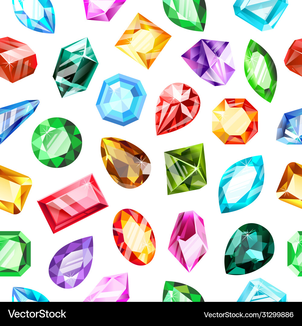 Gemstone Jewel Pattern Royalty Free Vector Image