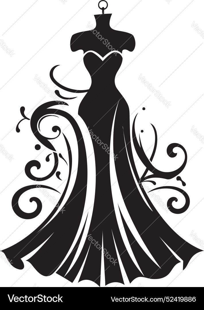 Glamorous style dress icon designer collection Vector Image