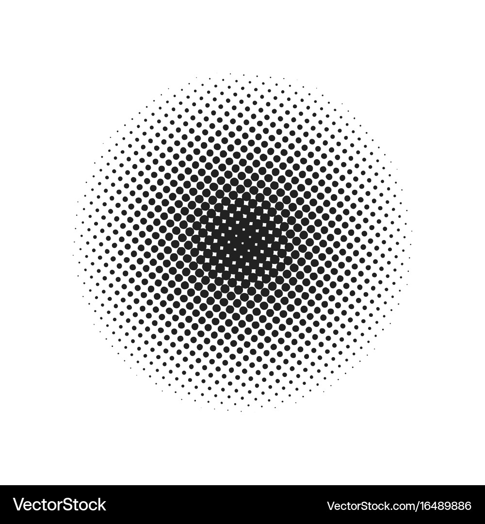 Halftone dotted vintage retro circle gradients Vector Image