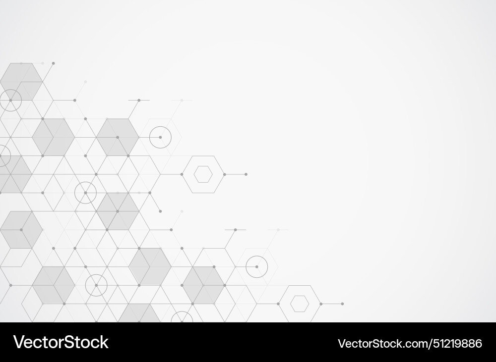 Molecule Structure Abstract Tech Background Vector Image