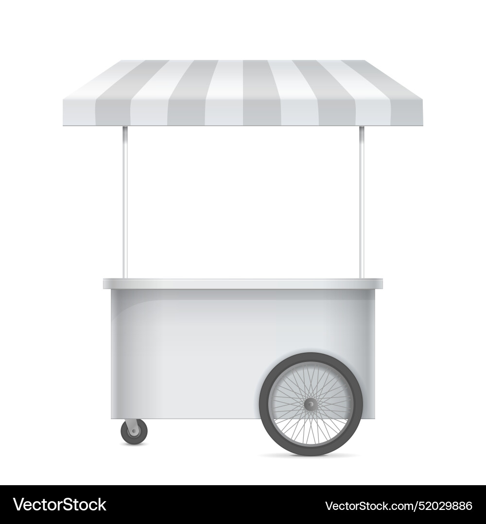 Promotion counter on wheels Royalty Free Vector Image