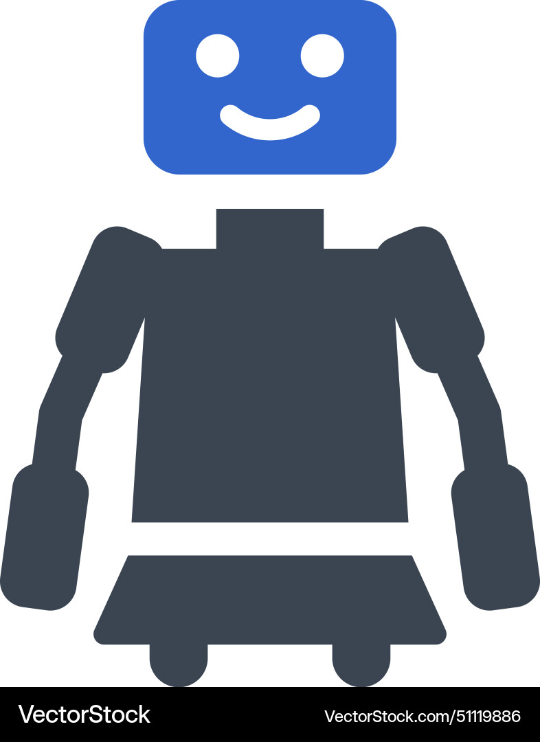 Robot assistants icon Royalty Free Vector Image