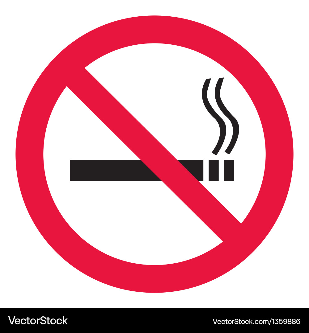 Smoking Ban Sign Royalty Free Vector Image - VectorStock