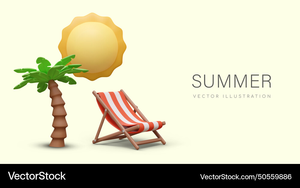 Summer relaxation concept vacation on tropical Vector Image