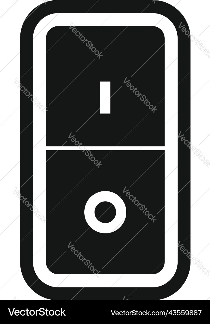 Circuit breaker icon simple electric box Vector Image