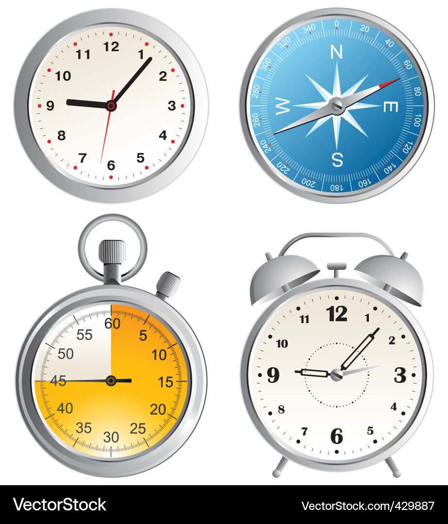 Clocks Royalty Free Vector Image - VectorStock
